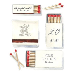 Custom Matchbooks Art Print, Couple Gift, Wedding Matches Collage ...