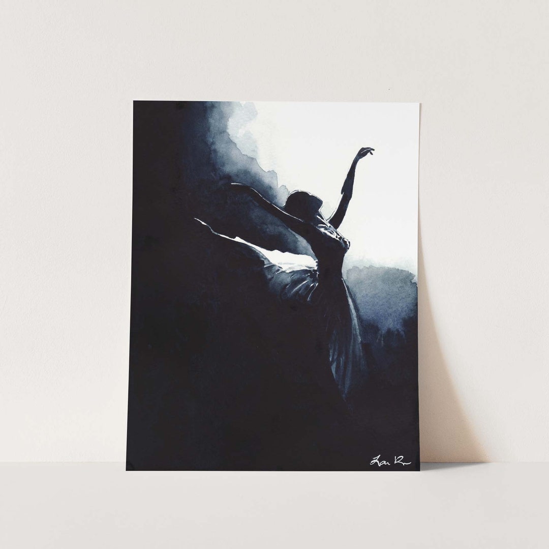 Art Print Ballet Dancer Ballerina Art, Watercolor Painting, Dancer Art ...