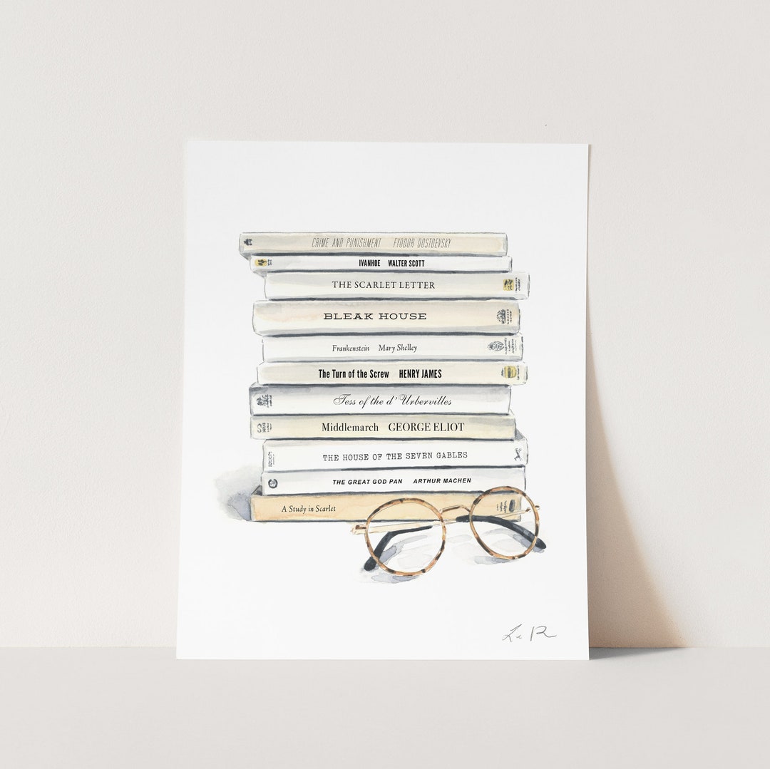Personalized Art Print Your Favorite Books No. 5 - Customizable ...