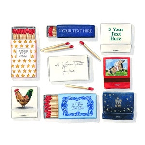 Preppy Matchbooks Art Print, Custom Matches Print, Personalized ...