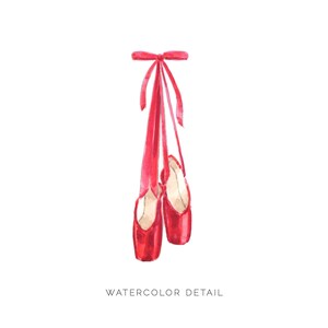 Personalized Stationery - Red Pointe Shoes - Ballet Slippers ...