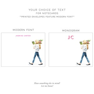 Reading Girl Notecards, Library Book Lover Stationery, Custom Librarian Gift, Personalized ...