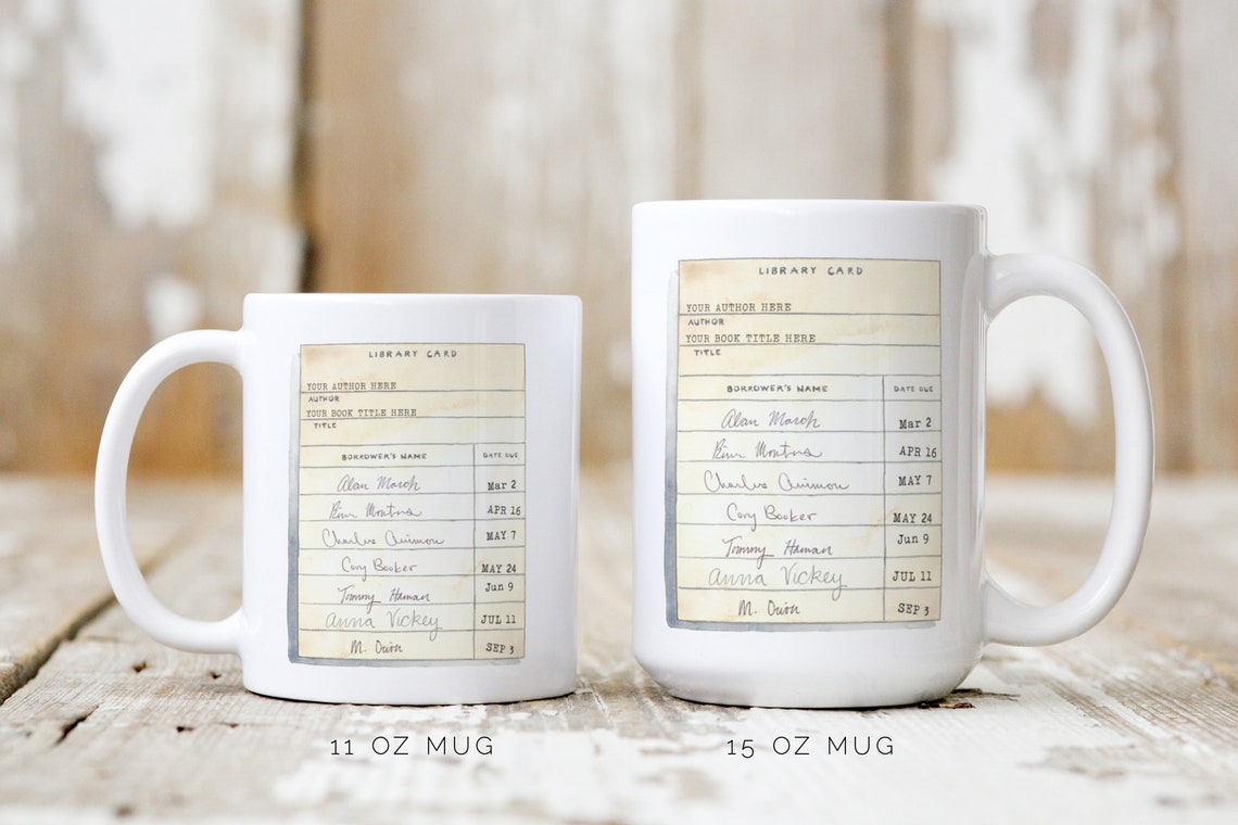 PERSONALIZED MUG Library Card : Your Favorite Book Custom | Etsy