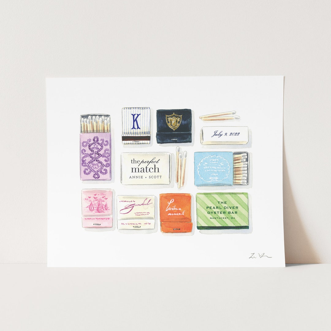 Custom Matchbooks Print, Couples Romantic Matches Print, Personalized ...