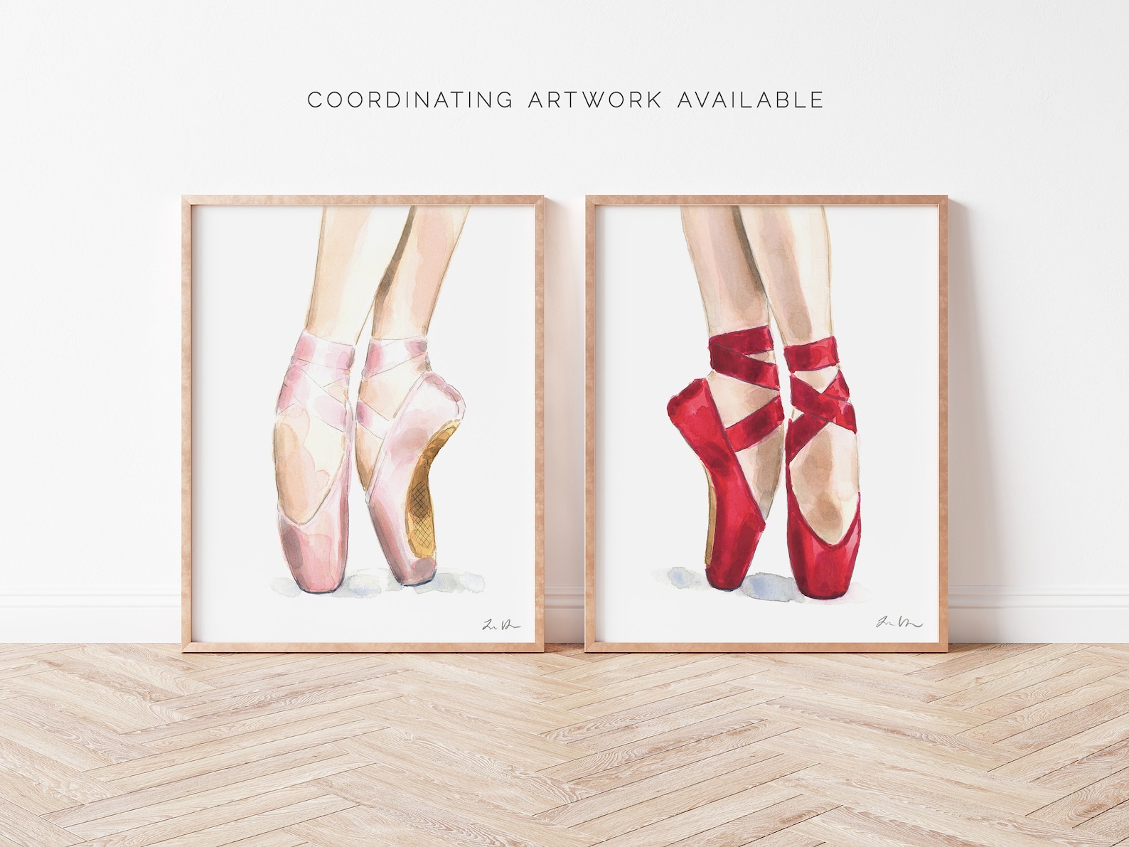 Red Pointe Shoes Art Print Red Shoes Art Ballet Slippers - Etsy