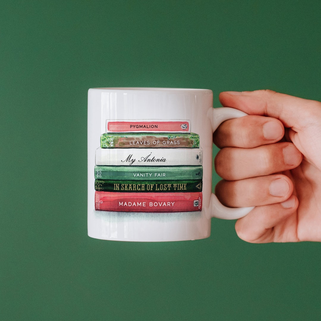 Custom Books Coffee Mug, Bibliophile Tea Coffee Cup, Personalized ...