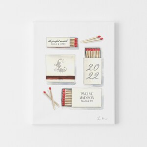 Custom Matchbooks Art Print, Couple Gift, Wedding Matches Collage ...