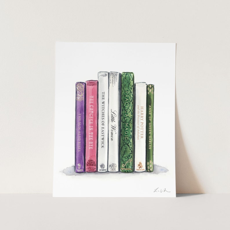 PERSONALIZED ART PRINT Your Favorite Books No. 2 - Etsy