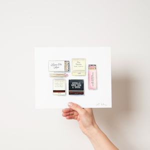 Personalized Wedding Matches Art Print, Custom Matchbook Art, Paper ...