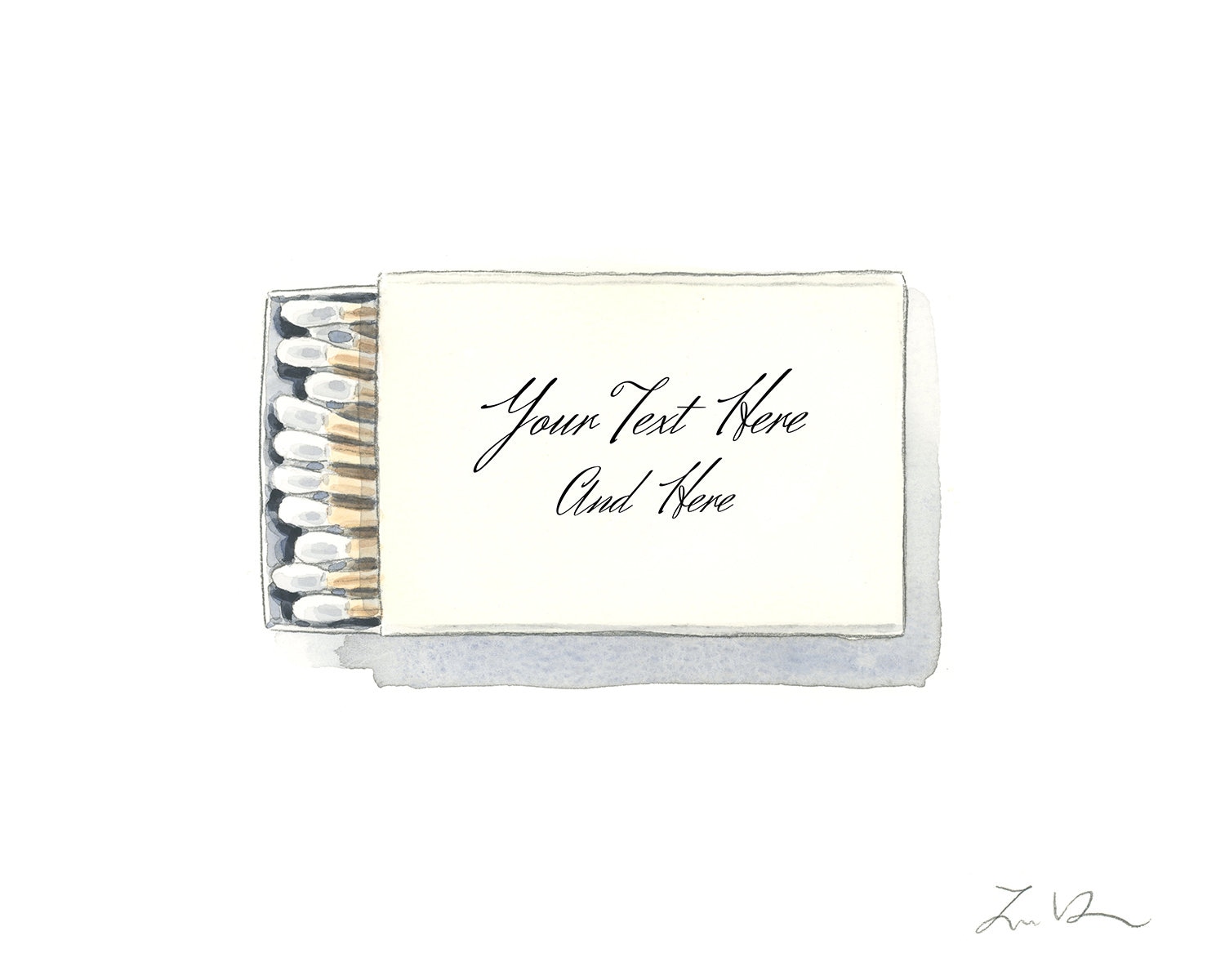 Personalized Matches Art Print, the Perfect Match Art, Custom Matchbook ...