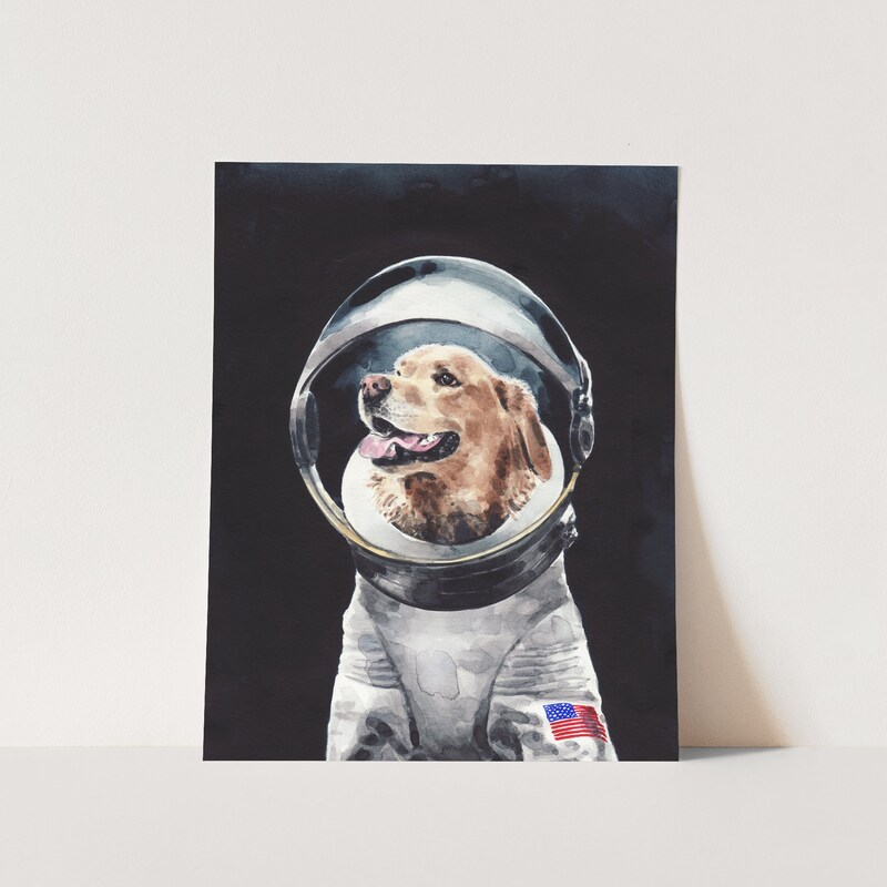 Space Dog Art - Etsy