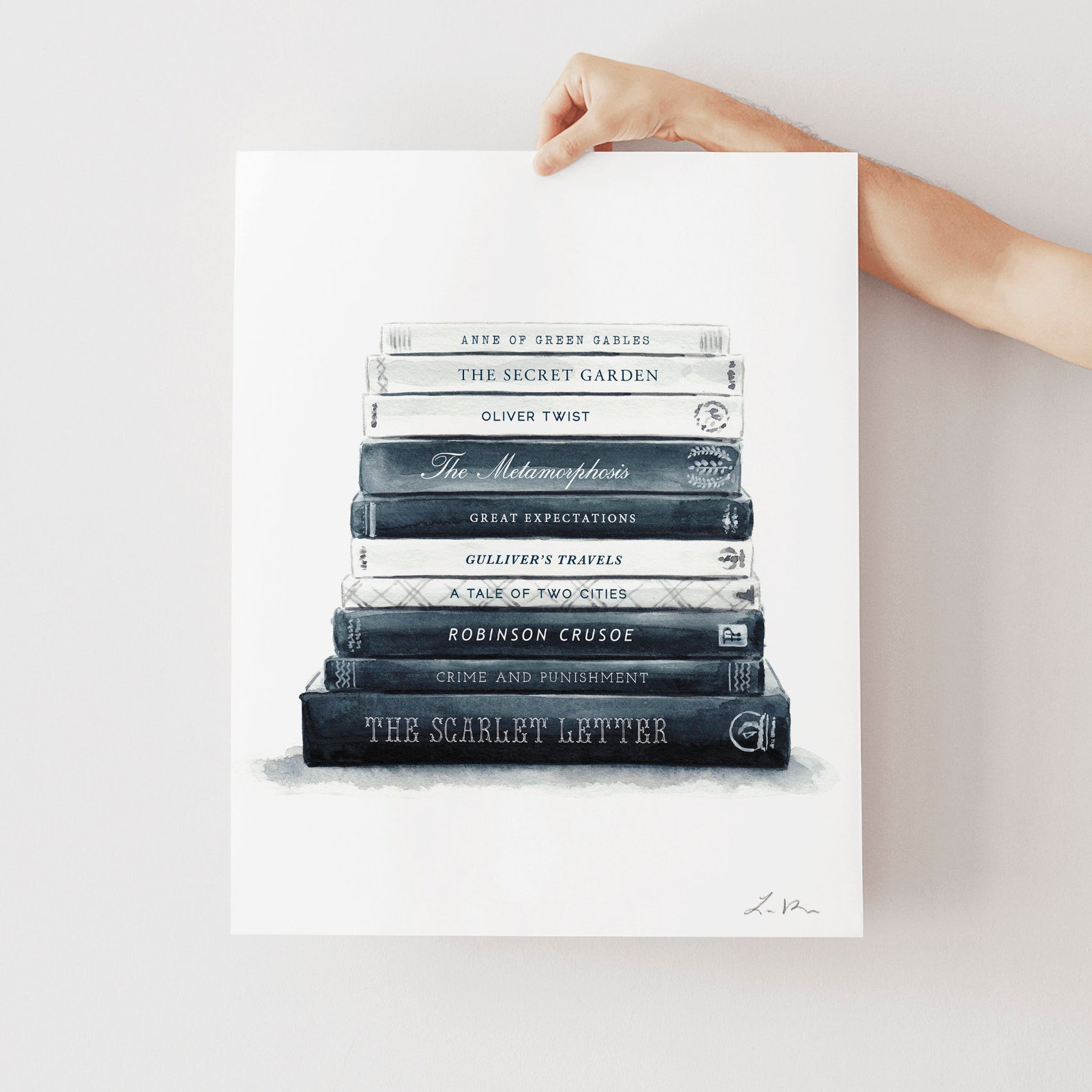 Personalized Art Print Your 10 Favorite Books Custom Book - Etsy