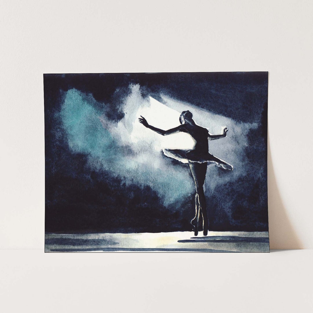 Art Print Ballerina Performance - Ballet Art, Dancer Gift, Watercolor ...
