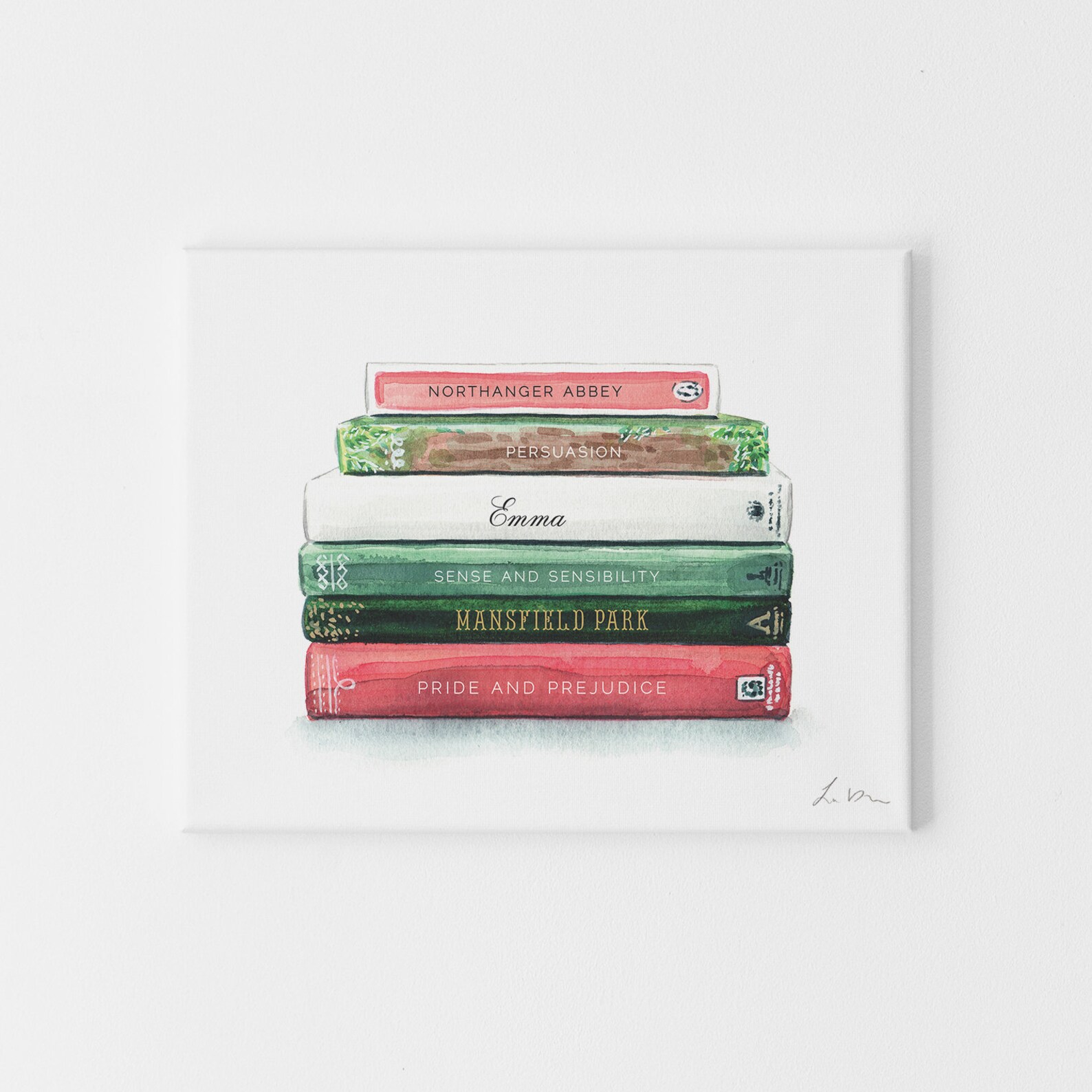 Personalized Art Print Custom Book Stack No. 7 Favorite - Etsy