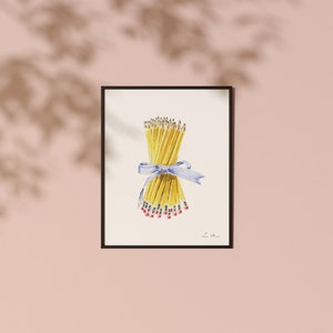 Pencil Bouquet Art Print, School Teacher Appreciation Gift, Writer ...