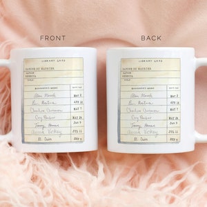 Personalized Mug - Library Card : Your Favorite Book - Custom Coffee ...