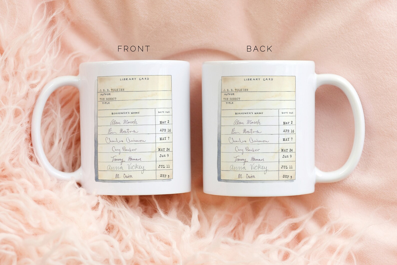 PERSONALIZED MUG Library Card : Your Favorite Book Custom | Etsy