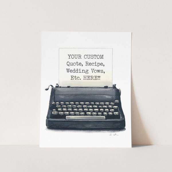 Typewriter Quote - Etsy