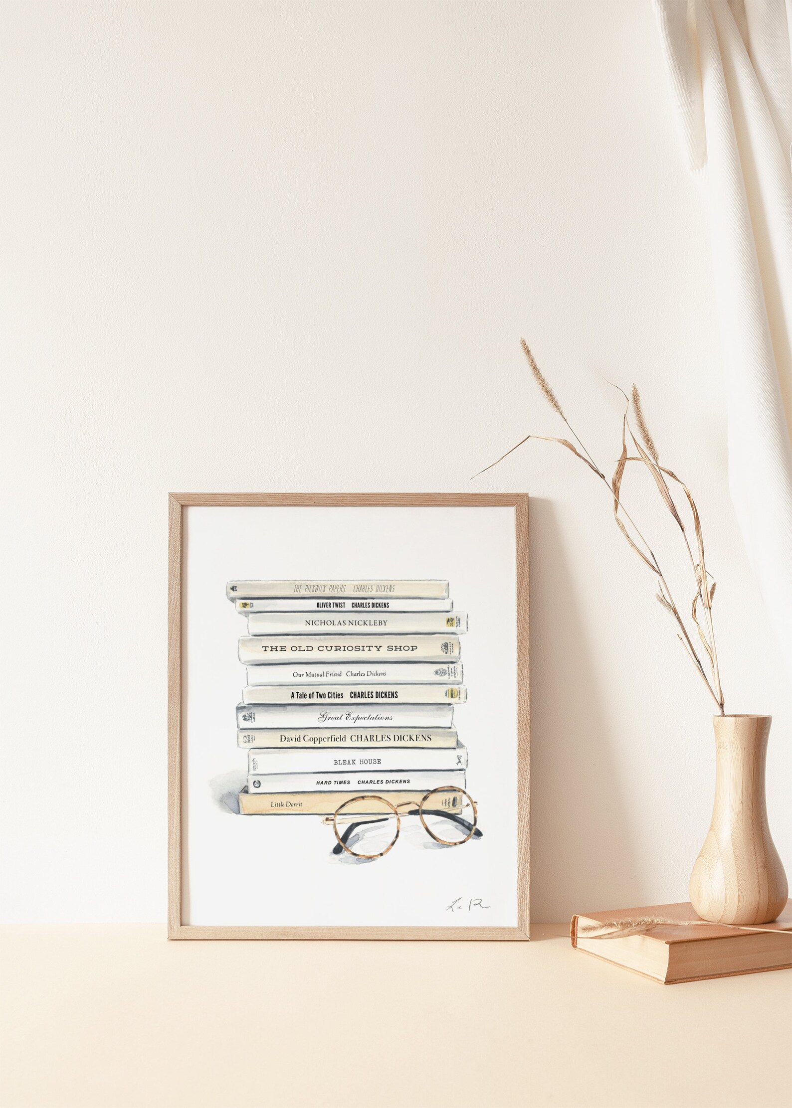 Personalized Art Print Your Favorite Books No. 5 - Etsy
