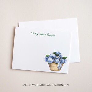 Preppy Blue Hydrangeas Straw Tote Art Print, New England Floral Wall ...