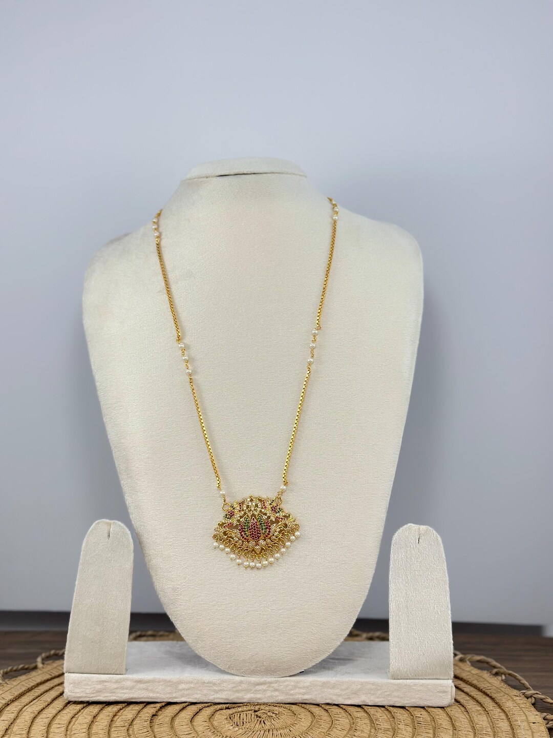 Antique Gold South Indian Pathakkam Chain | Bridal Jewelry - Etsy