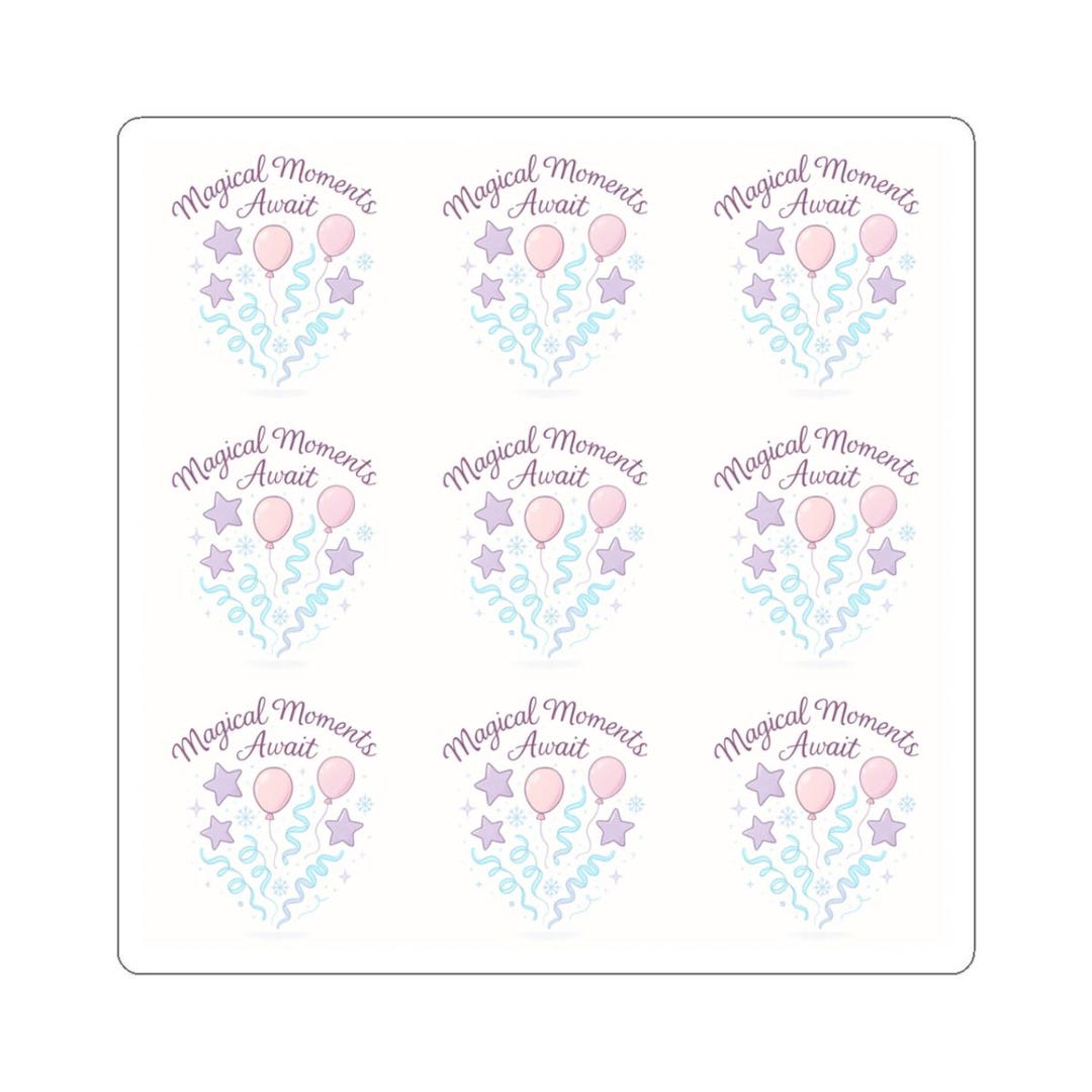 Newborn Magical Moments Await Sticker Pastel Balloon Celebration Kiss ...