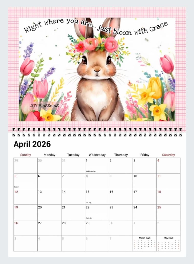 JOY Blossoms 2026 Calendar. ***last of Quantity for the Year*** - Etsy UK