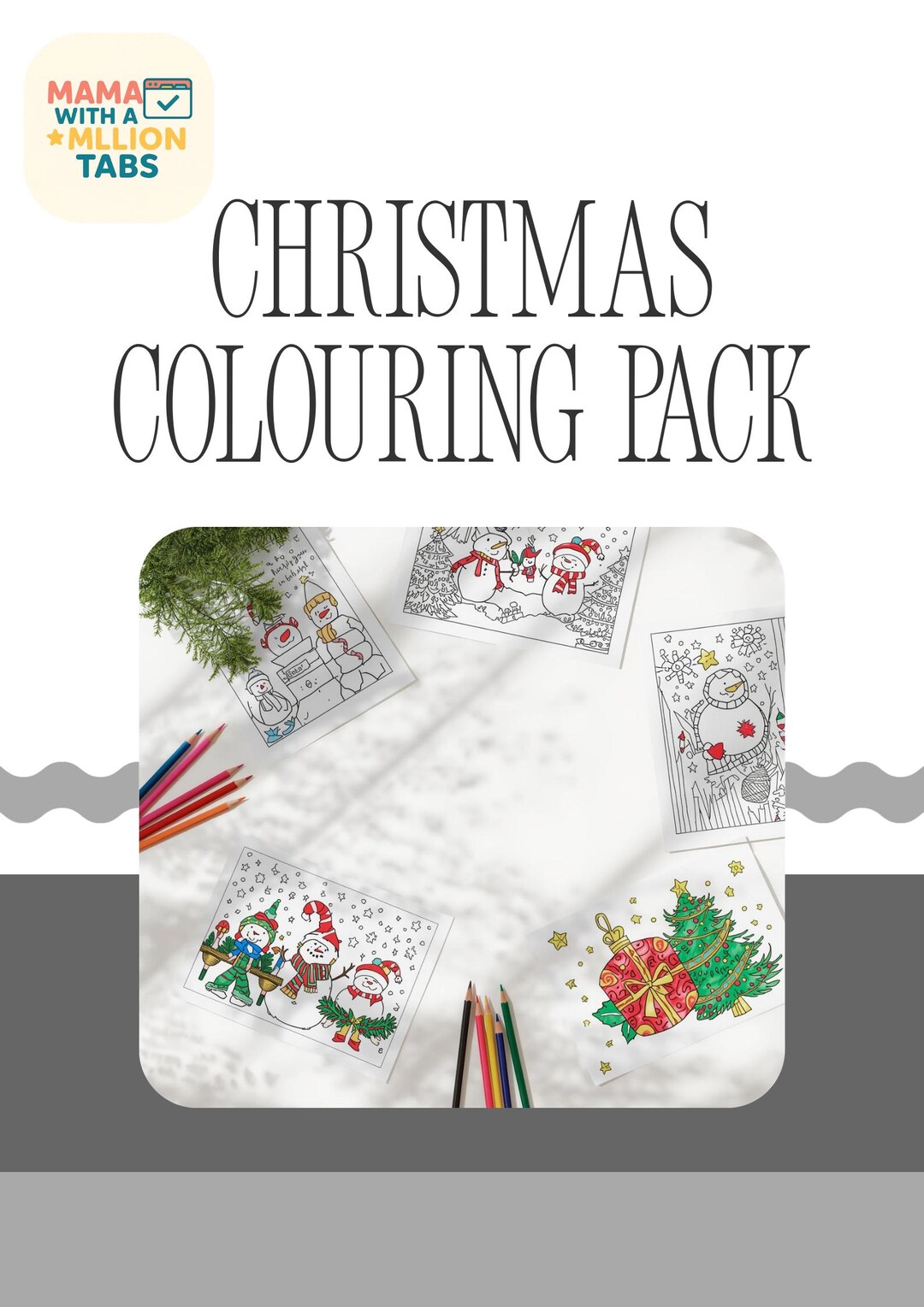 Kids Christmas Colouring Digital Download - Etsy