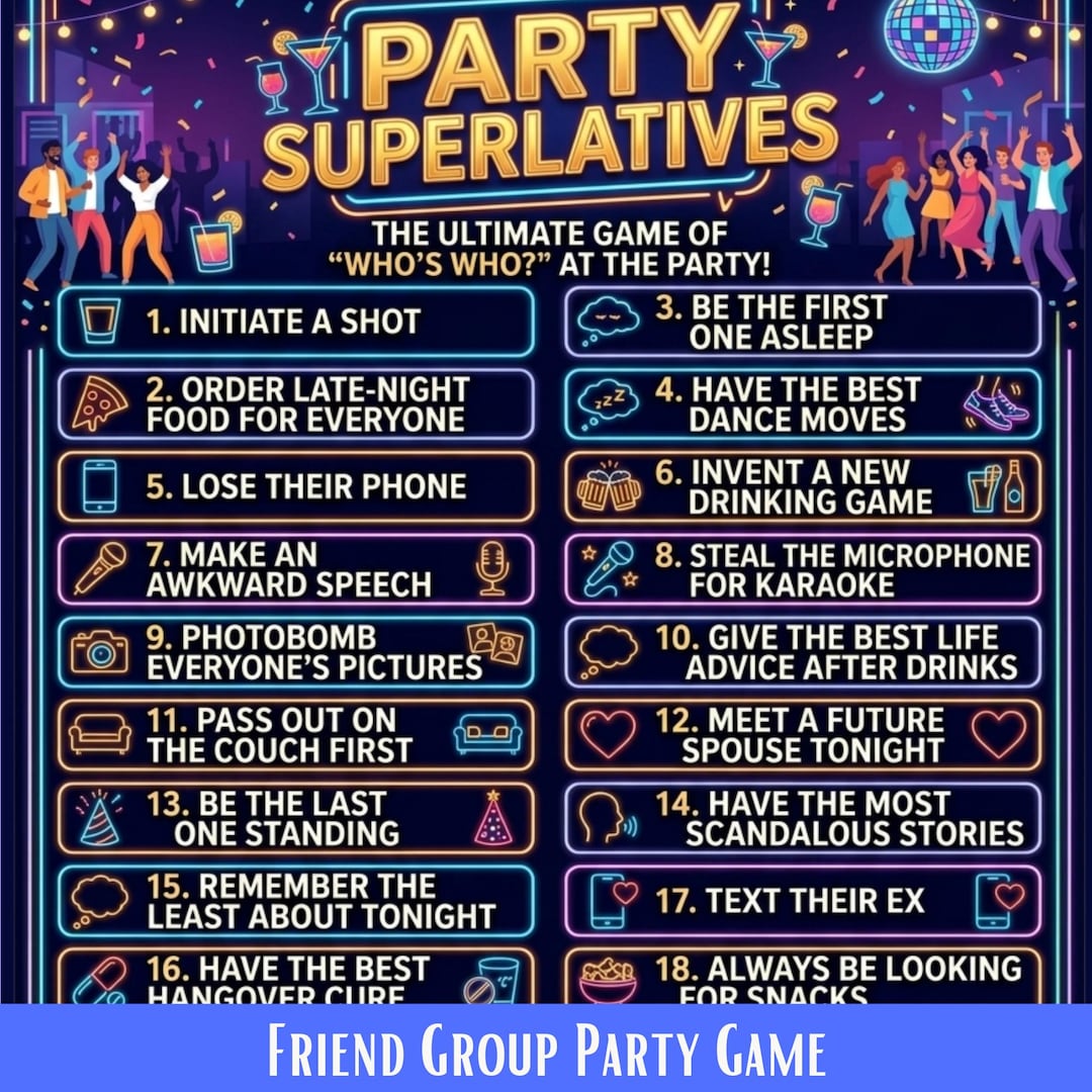Party Superlatives Game – Most Likely to Adult Drinking Game (digital ...