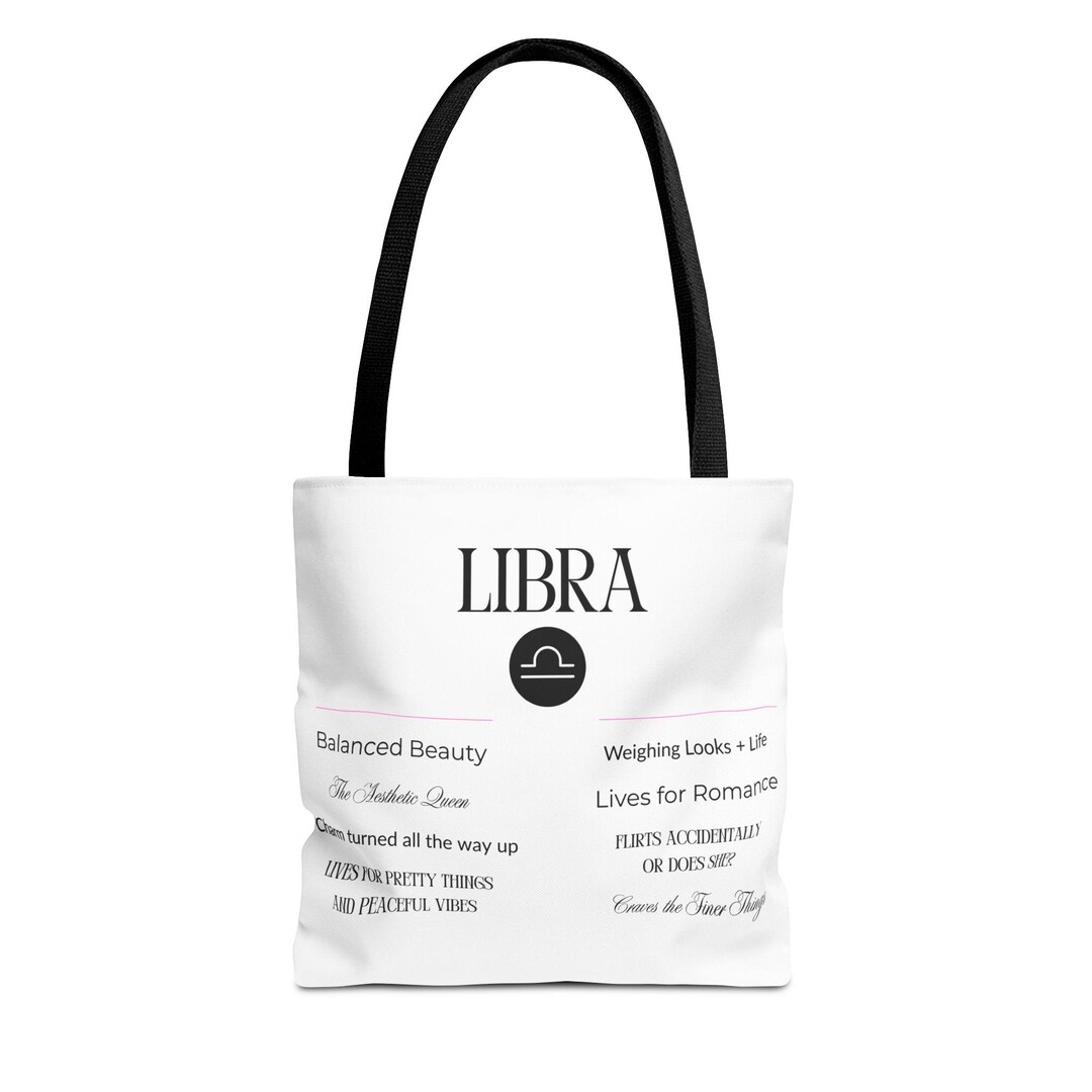 Libra Zodiac Symbols Tote Bag | Astrology Horoscope Print - Etsy