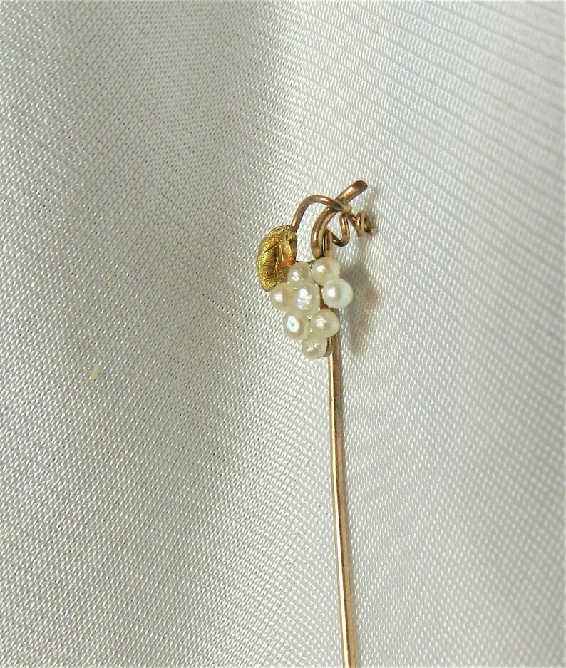 Antique 10K Pearl Cluster Stick Pin Cravat Pin Grapes Hat Pin - Etsy