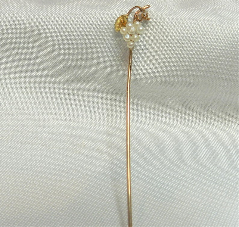 Antique 10K Pearl Cluster Stick Pin Cravat Pin Grapes Hat Pin - Etsy