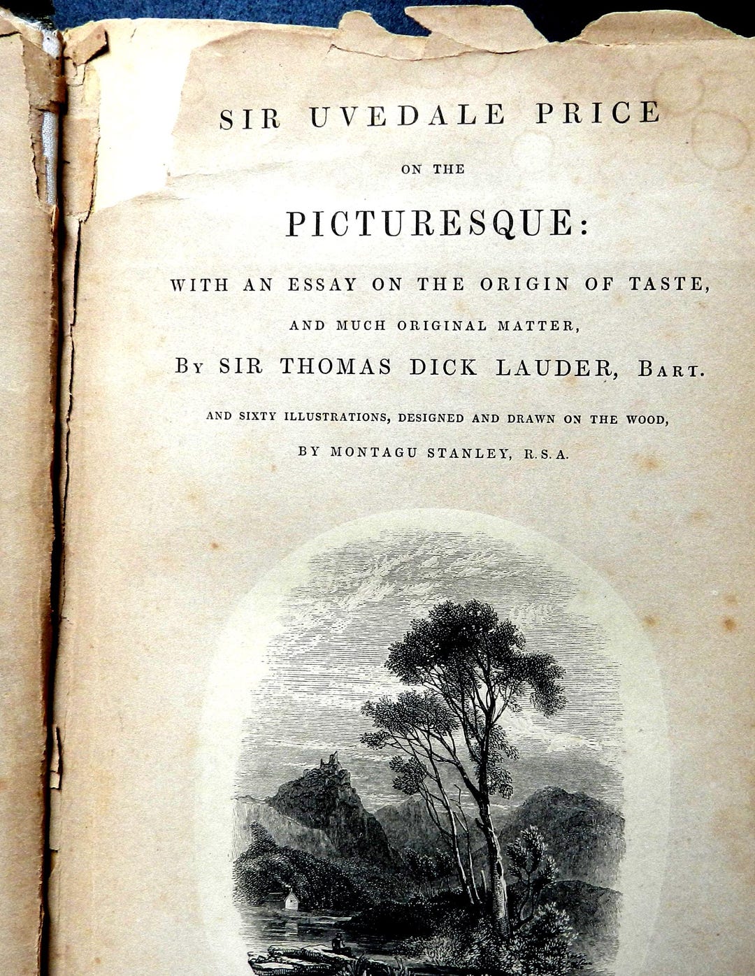 Antique "sir Uvedale Price on the Picturesque" Book: 1842, Inscribed by ...