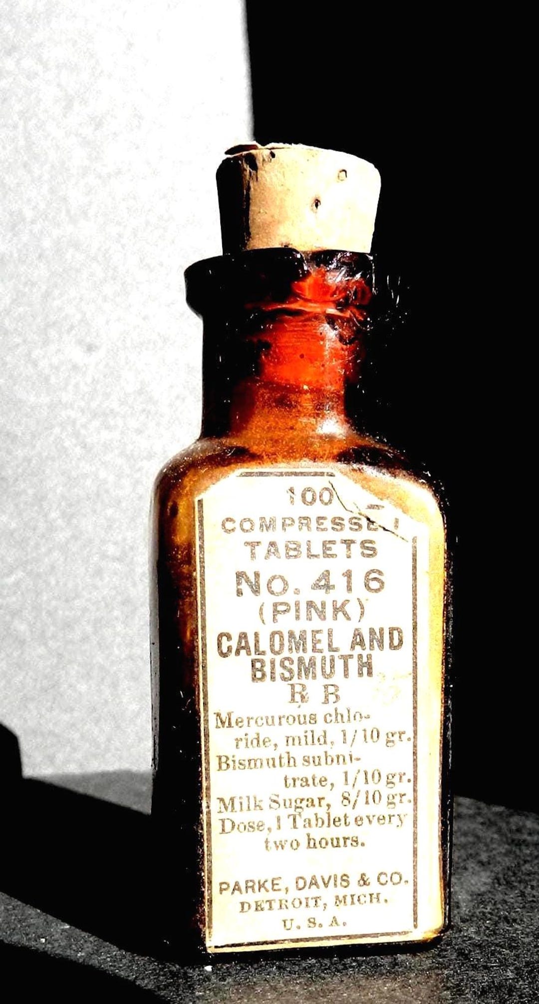 Antique Brown Parke Davis & Co. Bottle 1880s Original Label Collectible ...
