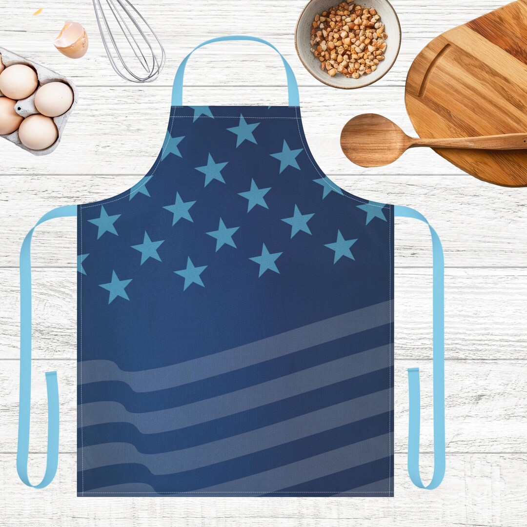 American Flag Apron for Independence Day Patriotic Cooking Accessory ...