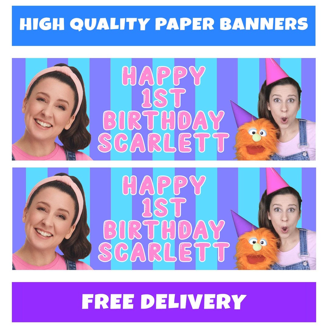 MS RACHEL Personalised Birthday Banners - Miss Rachel Birthday Banners ...