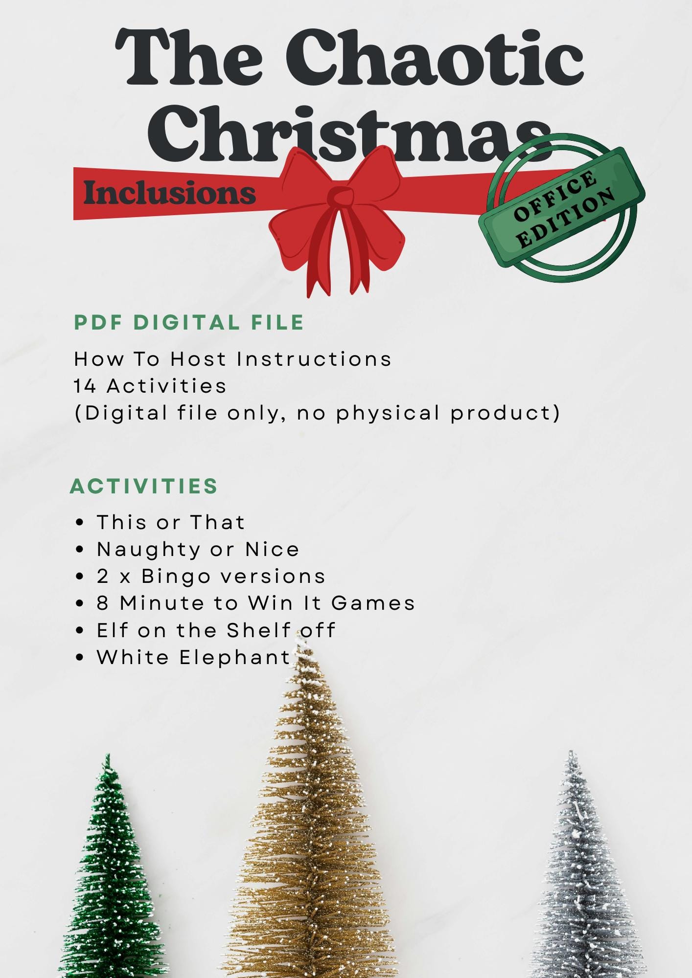 Chaotic Christmas Work Party Pack | Office Edition | Printable Games - Etsy