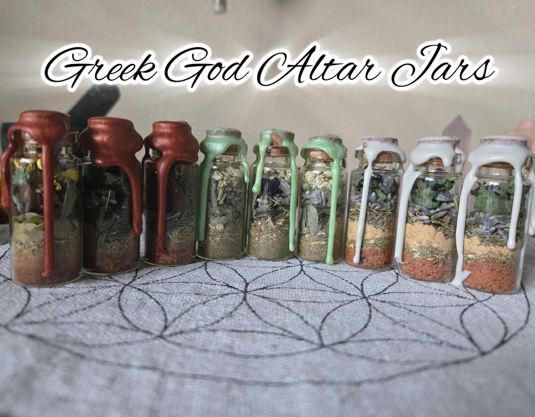 Handcrafted Greek God Altar Jars - Hades, Artemis, Hecate - Etsy