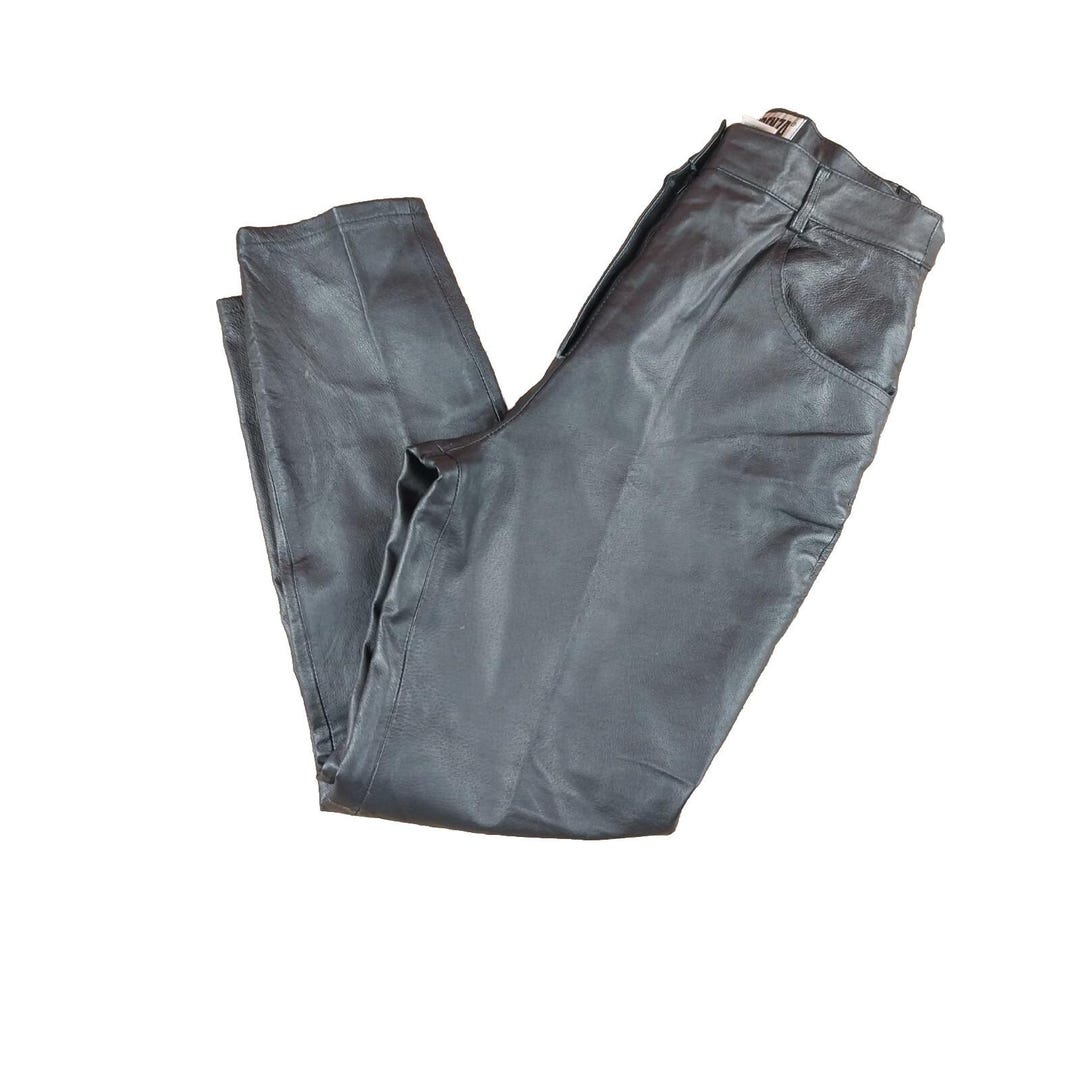 Vintage Y2K 90s Forenza Black Leather Pants High Rise Size 12 - Etsy