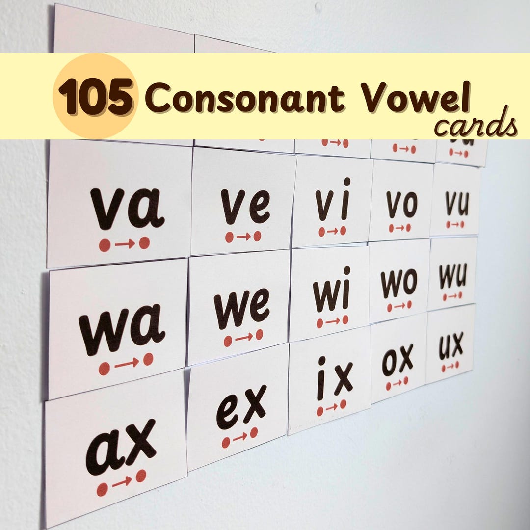 CV Blending Flashcards for Preschool, Kindergarten & Homeschool ...