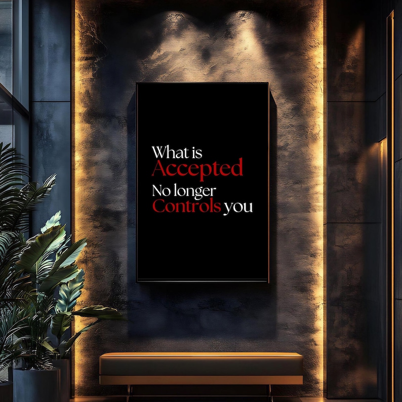 Freedom Through Acceptance Workspace Wall Art – Stoic Strength ...