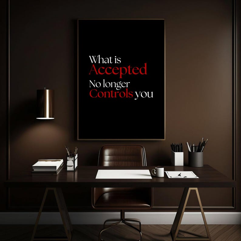 Freedom Through Acceptance Workspace Wall Art – Stoic Strength ...