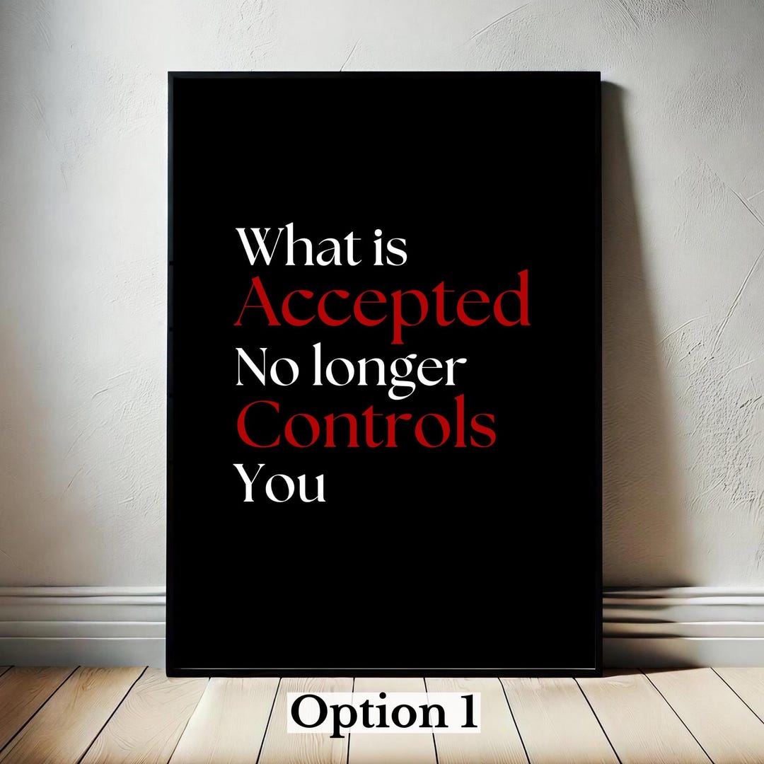 Freedom Through Acceptance Workspace Wall Art – Stoic Strength ...