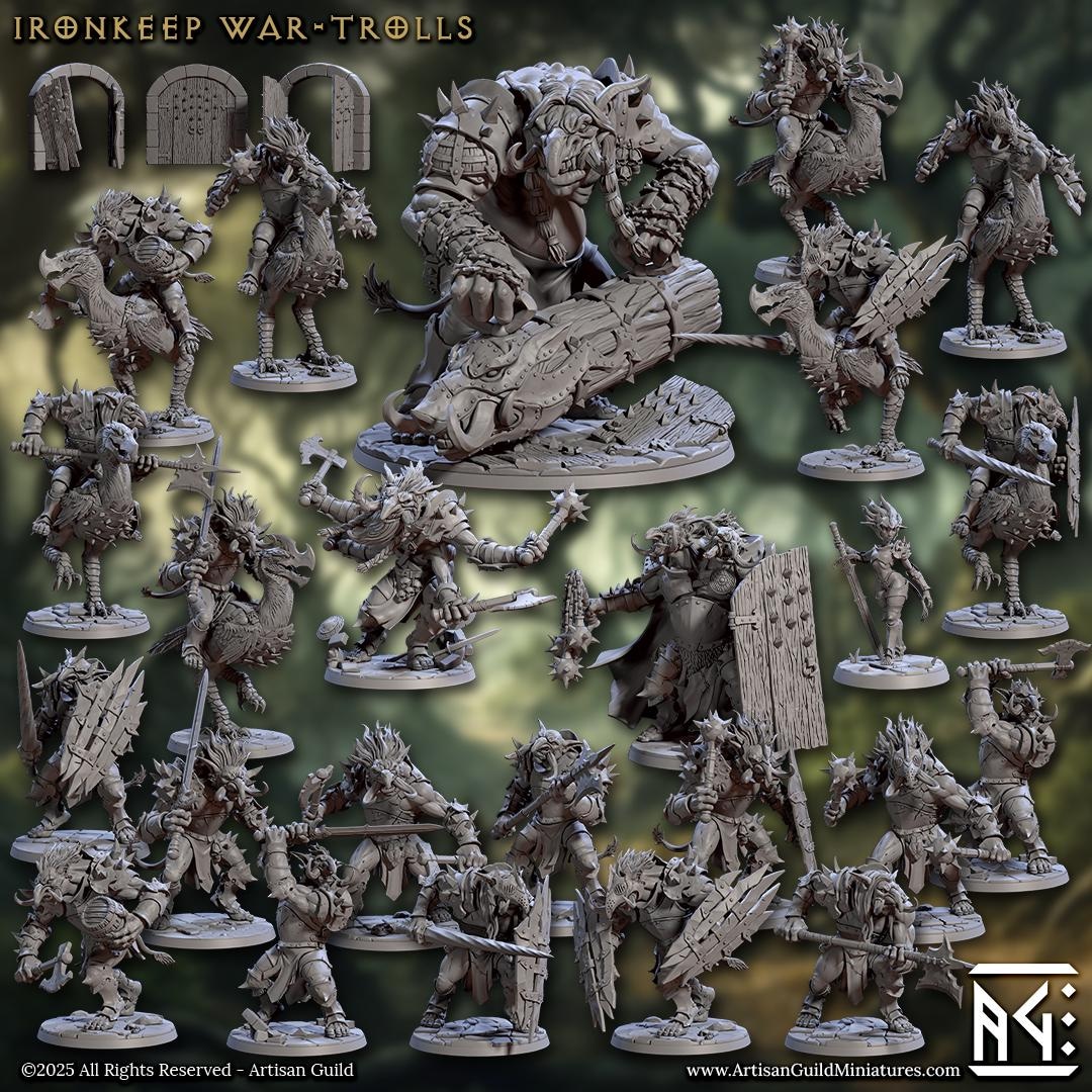Ironkeep War Trolls Fantasy Tabletop Miniatures - Etsy