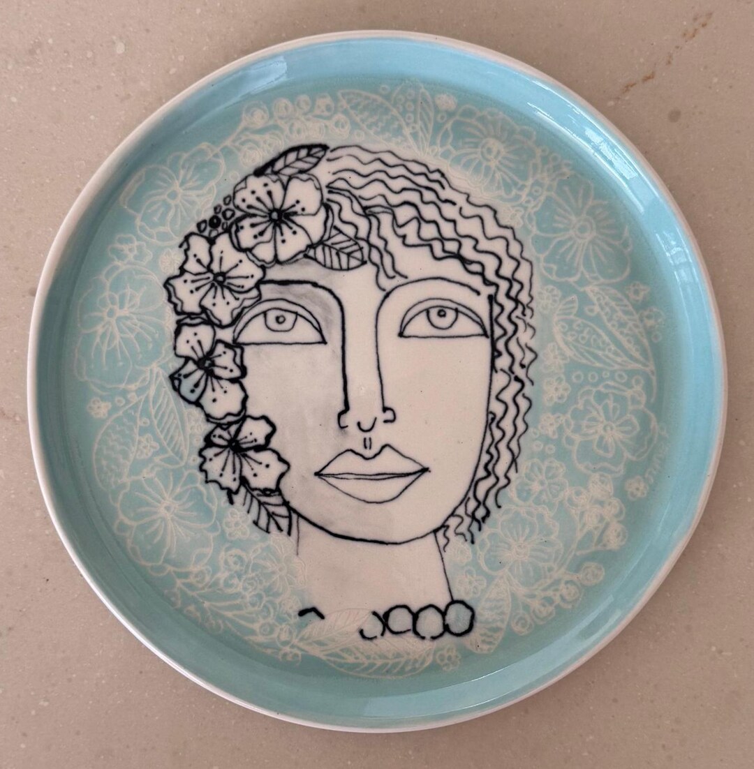 Hand Painted - Wheel Thrown - Stoneware Dinner Plate 26cm - Original ...