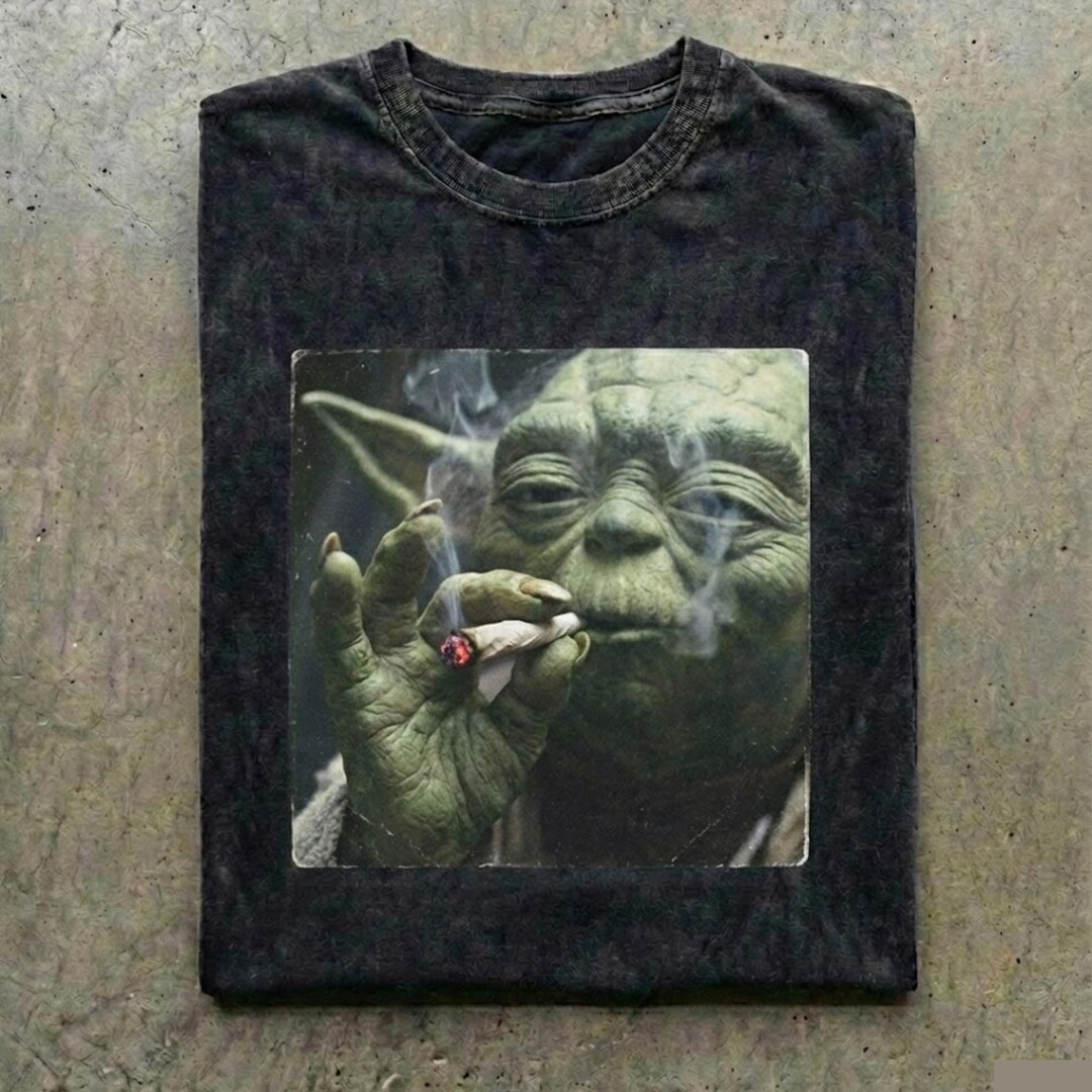 Funny Yoda Smoking Shirt, High Ground Tee, Vintage Sci-fi Parody. - Etsy