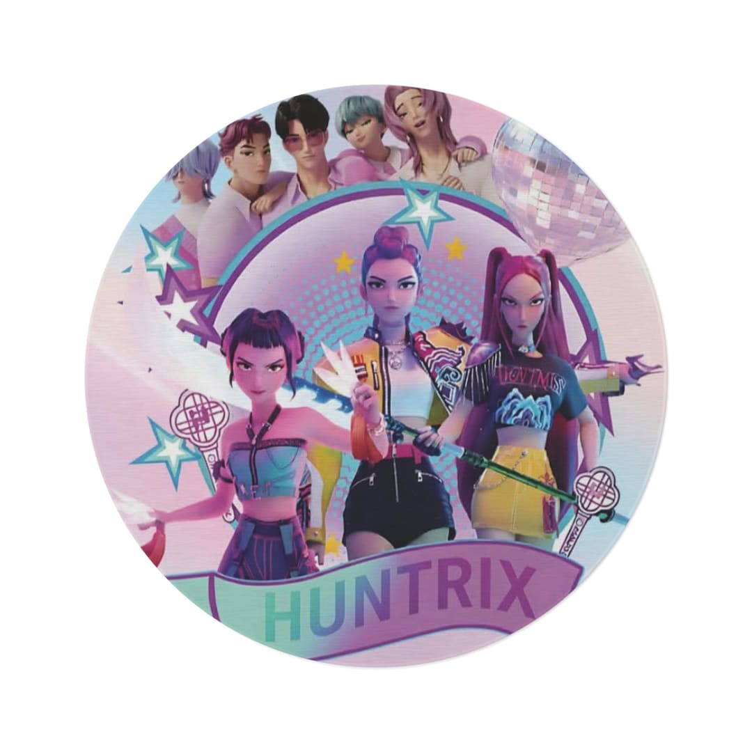 Huntrix Characters Round Rug | K-pop Style Gaming Art Round Rug - Etsy