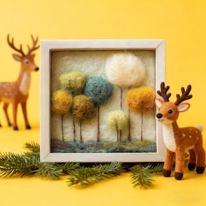 Felt Mini Landscape Painting, Handmade Wool Felting, Needle Felted ...