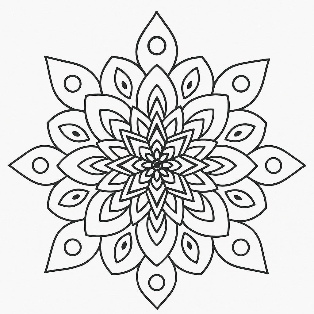 Mandala Coloring Pages From Original Hand-drawn Art - Etsy