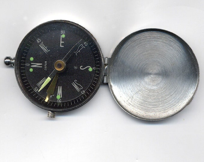 Vintage Japan Compass in Stainless Steel Hinged Case C1950s - Etsy